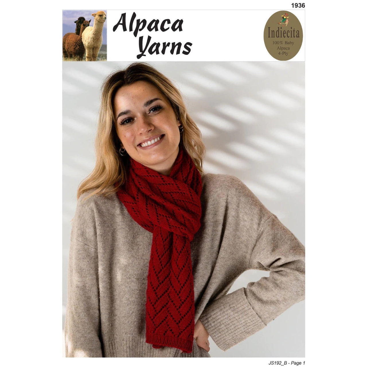 Alpaca Yarns Lace Scarf 4ply Knitting Pattern at Knitnstitch