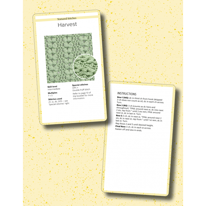 Bella Cocos Crochet Stitch Card Deck Inspiration at Knitnstitch