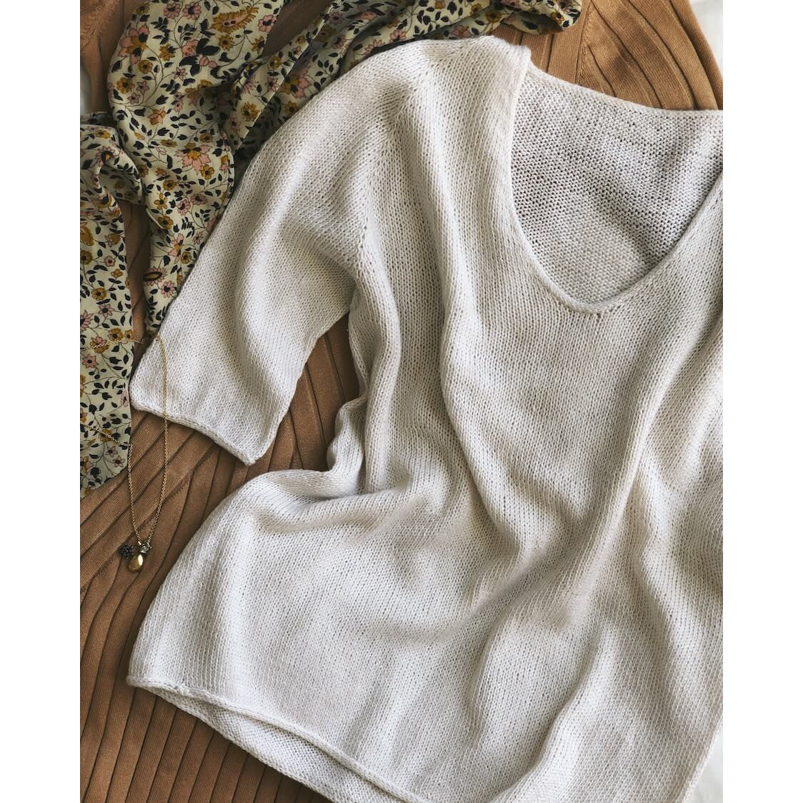 Cumulus Tee Knitting Pattern by PetiteKnit for Summer at Knitnstitch