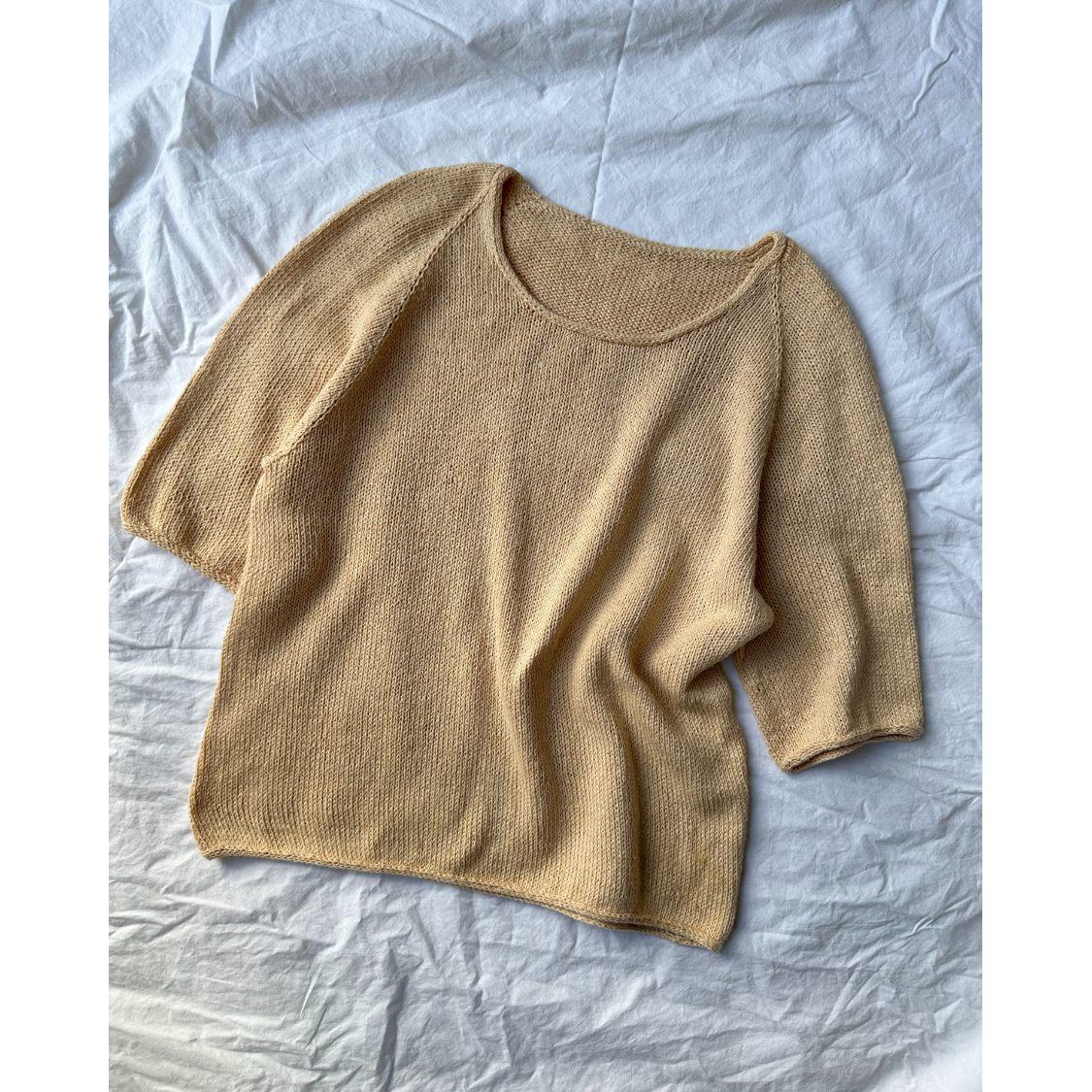 Cumulus O-Neck Tee Knitting Pattern by PetiteKnit at Knitnstitch