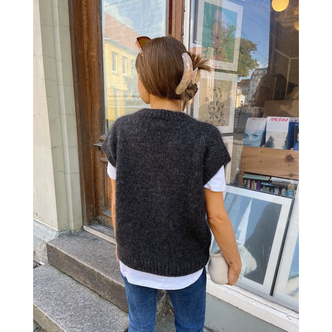 The Weekend Slipover VNeck Knitting Pattern by PetiteKnit at Knitnstitch