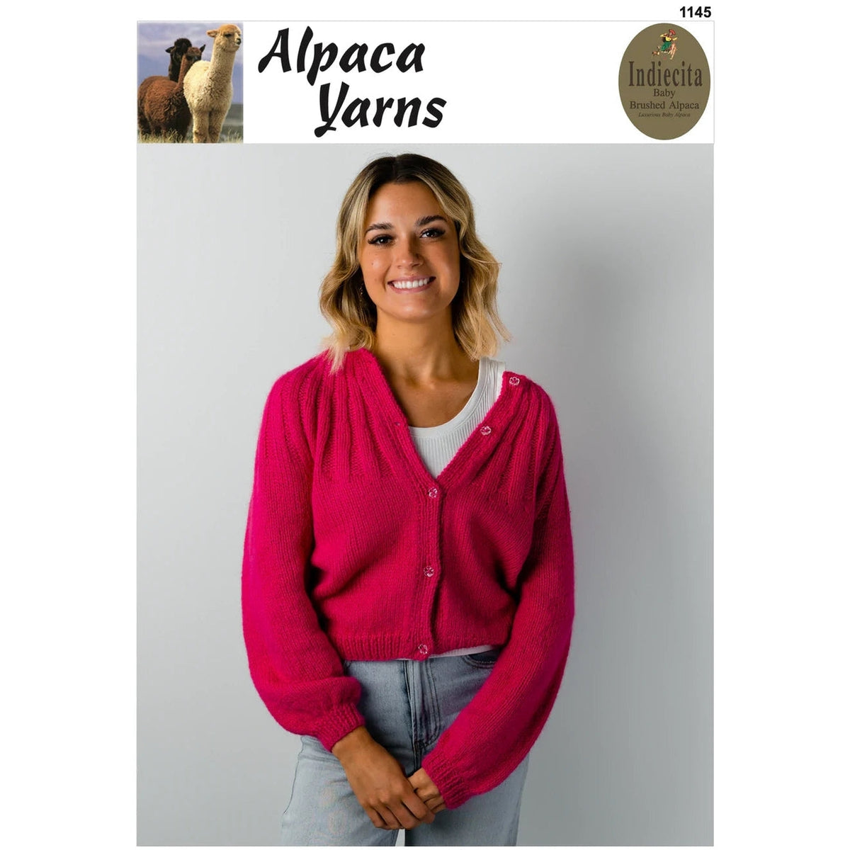 1145 Yoke Sweater or Cardigan 14ply Knitting Pattern – Knitnstitch